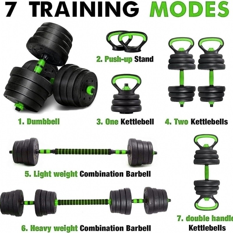Set greutati fitness 7in1 FitTronic GKF20 20 Kg • Sportist