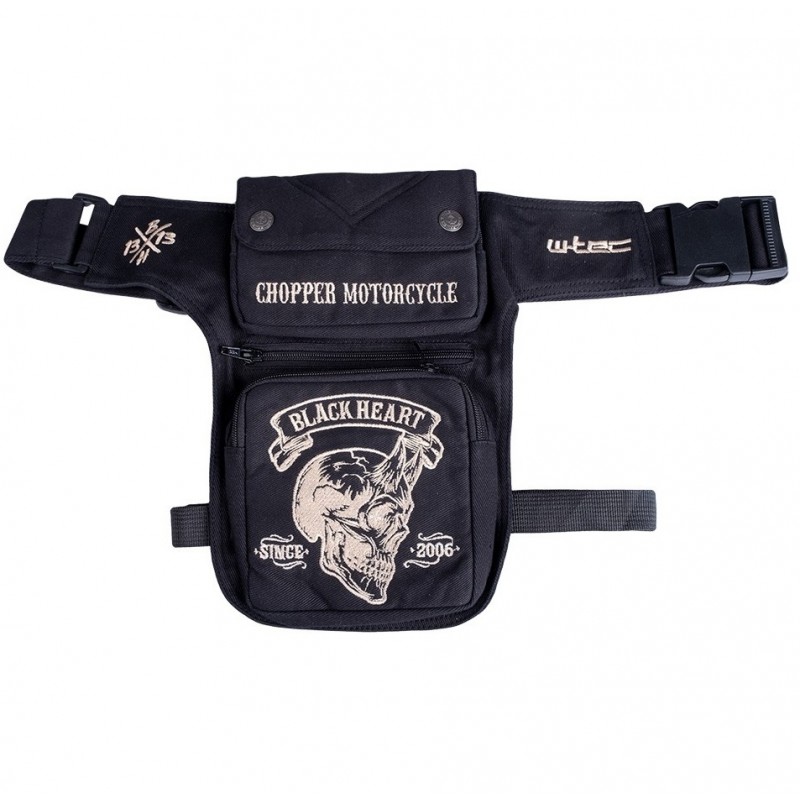 Geanta moto W-tec Black Heart Devil Skull Black Tex • Sportist