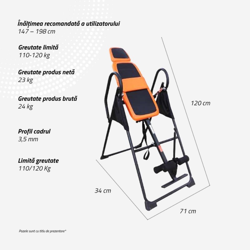 Masa de inversie Techfit Pro • Sportist