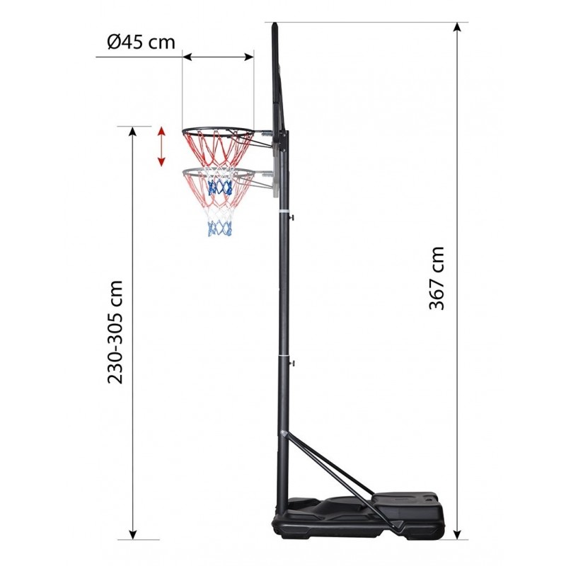 Panou baschet cu stalp Nils ZDKA21 • Sportist