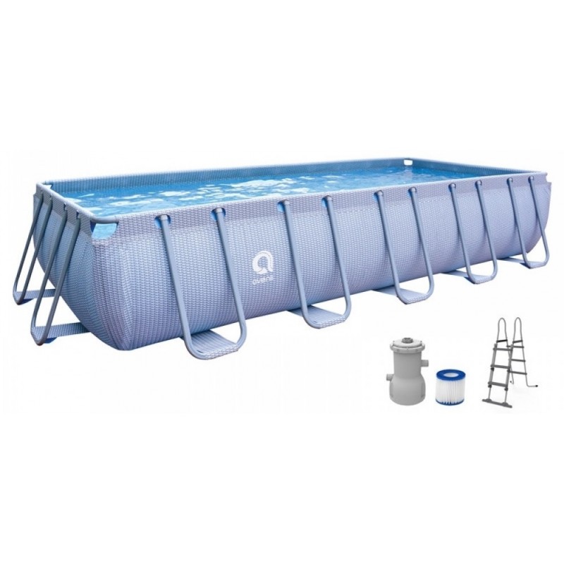 Piscina familie rectangulara Jilong Rattan Pattern • Sportist