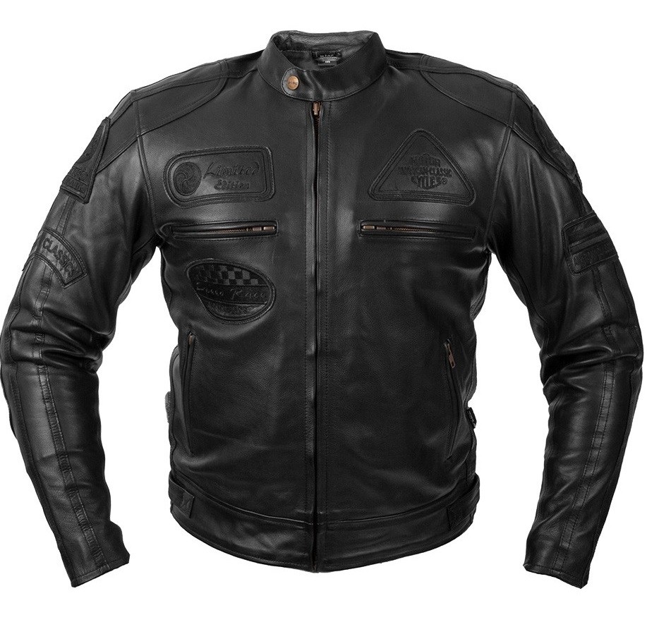 Geaca moto piele barbati W-Tec Urban Noir • Sportist